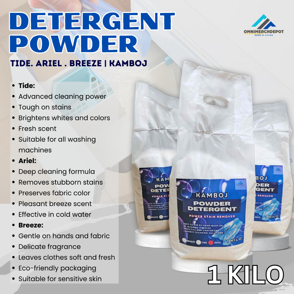 KAMBOJ Detergent powder 1kg Plastic Bag 1 kilo Detergent powder ...