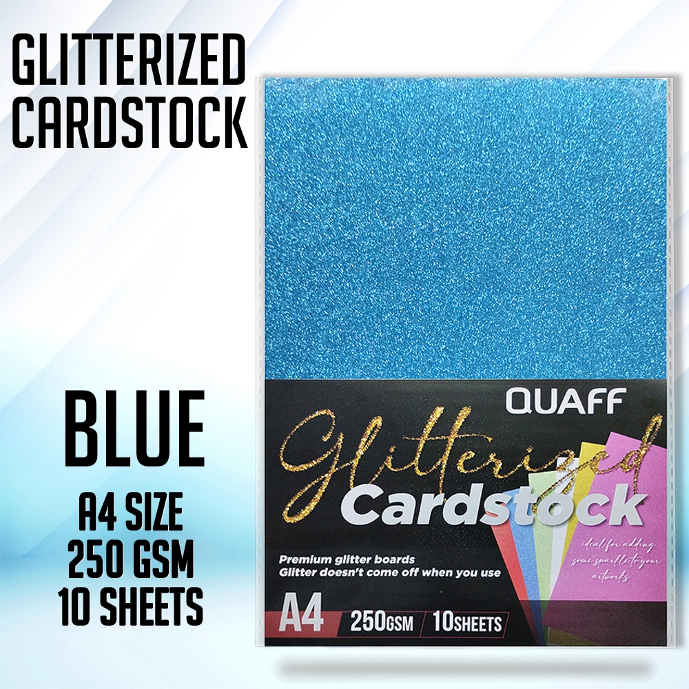 QUAFF 10pcs Glitter Board Paper Cardstocks Assorted Colors A4 size ...