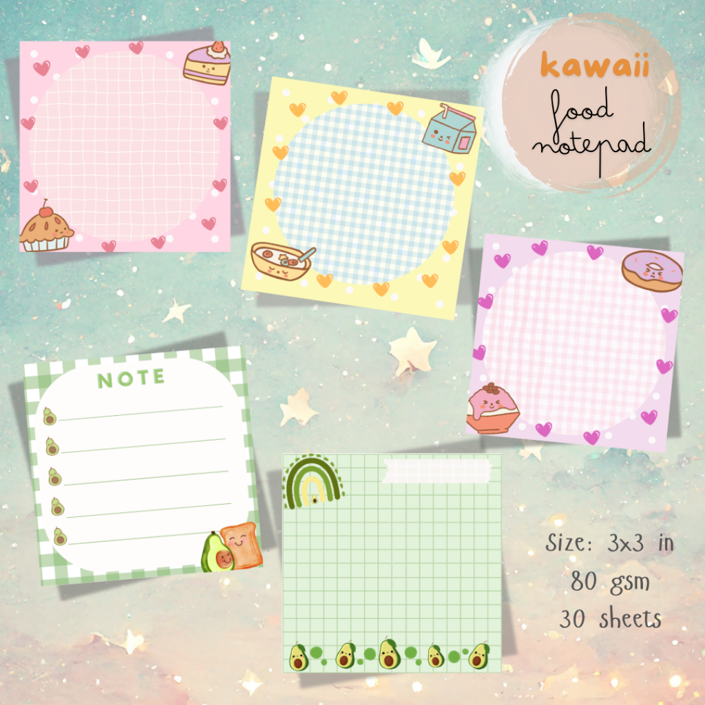 KAWAII CUTE FOOD NOTEPAD | Shopee Philippines