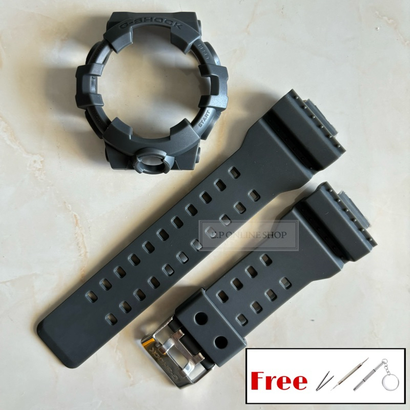Strap and Bezel Replacement Matte All Gray for G Shock GA-700/GA-710 ...