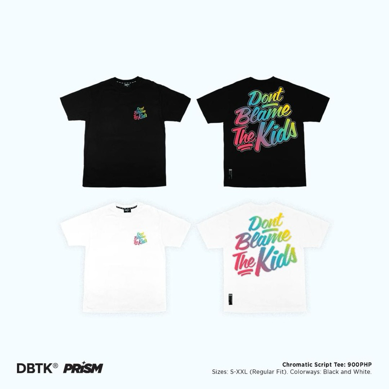 DBTK | Chromatic Script Tee | White and Black | Regular Fit | Maico ...