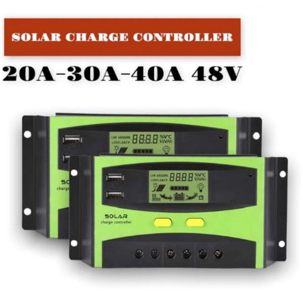 SOLAR CHARGE CONTROLLER 48V 20A, 30A, 40A PWM BATTERY SOLAR CHARGER ...
