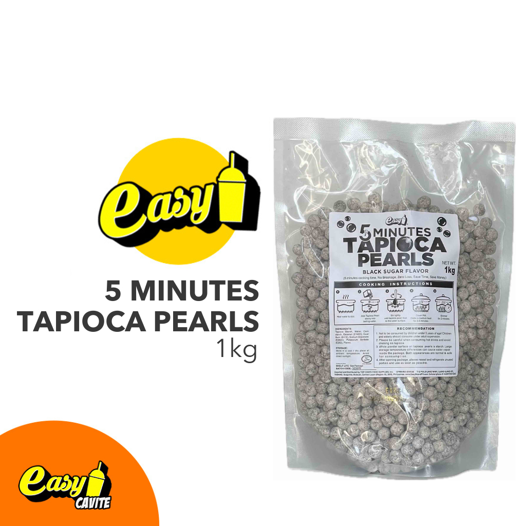 Easy Brand 5 Minute Pearls 1kg - Quick Sinker for Milk Tea, Fruit Tea ...
