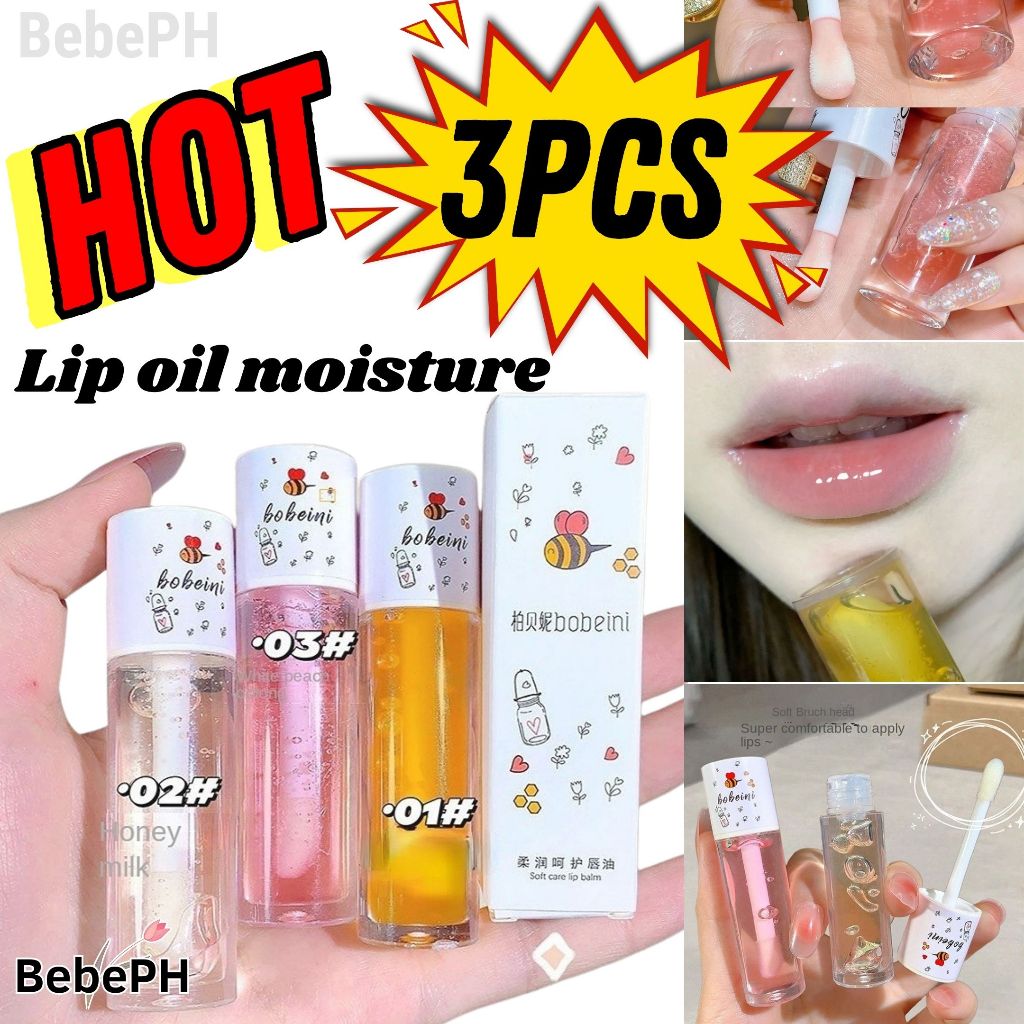 bebe.ph [HOT! 3PCS] Velvet Matte Lip Glaze Peach Milk Honey Lip Oil ...