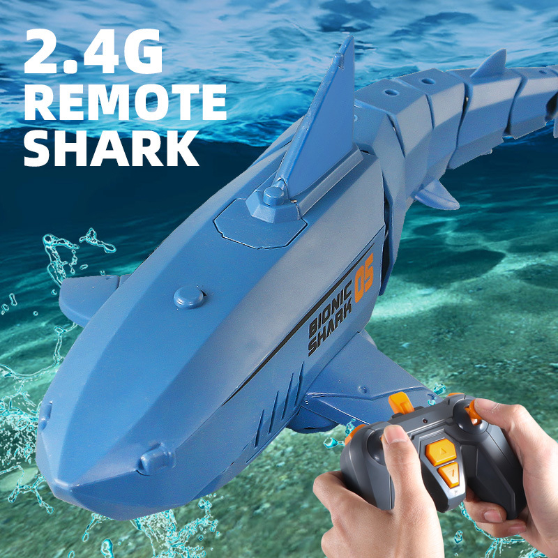 Children's Electric Shark Toy Remote Control Charging Megalodon Model ...