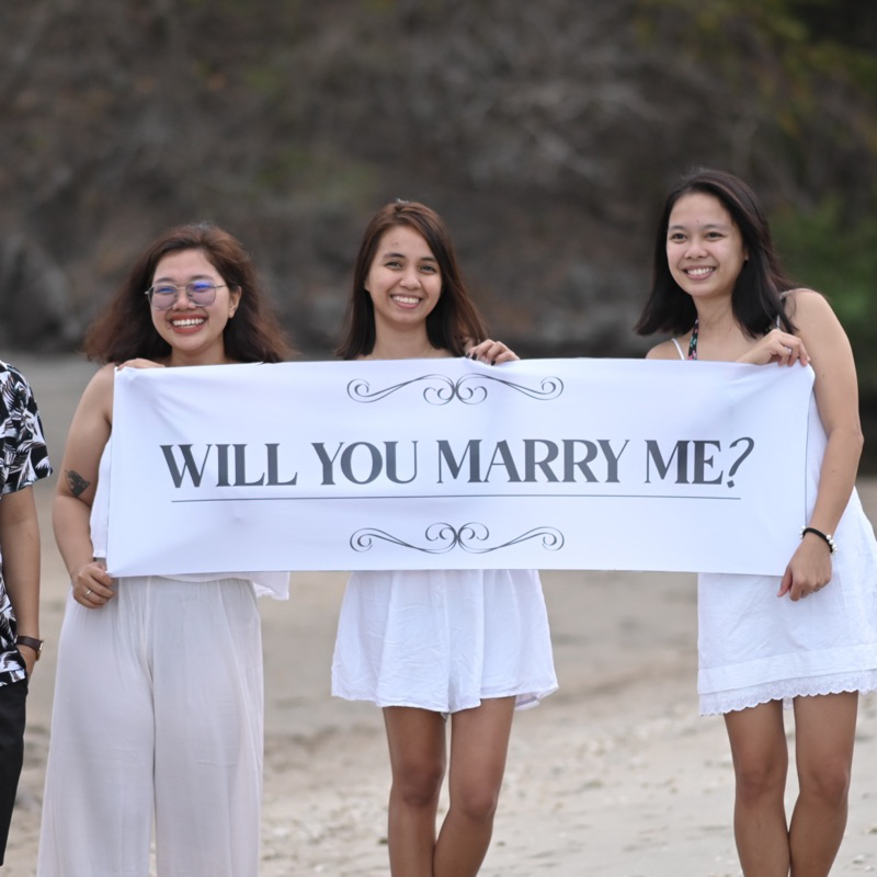 Wedding Proposal Cloth Banner - Signage , Will You Marry Me Banner ...