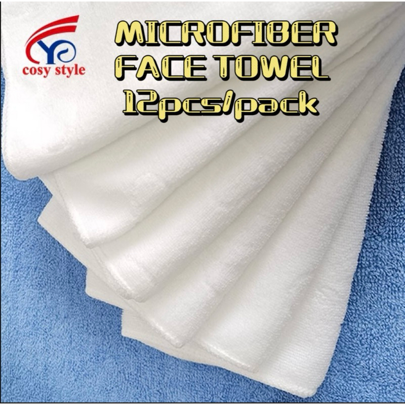 SET OF 12pcs/1 dozen Microfiber Face Towel Hand Towel Kitchen Towel ...