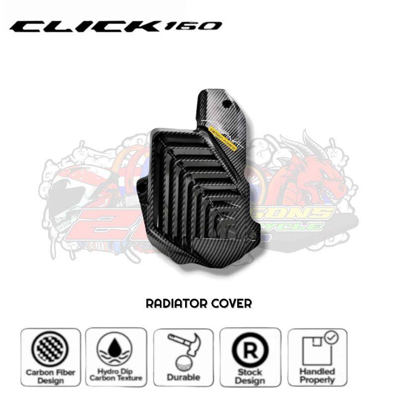 NEW! Click 160 / PCX 160 carbon radiator cover | Shopee Philippines