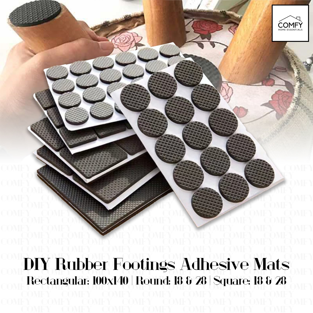 DIY Furniture Chair Leg Pad Table Feet Non-slip Silent Rubber Footings ...
