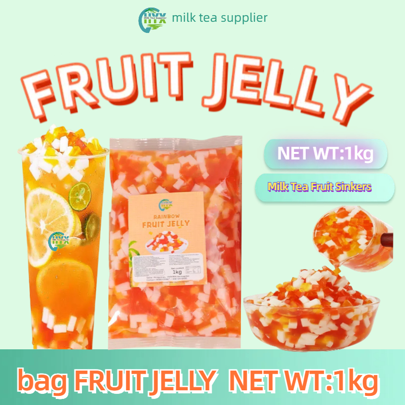 HYX RAINBOW FRUIT JELLY NATA, MILK TEA, FRUIT TEA, SINKERS 1 KG QUALITY ...