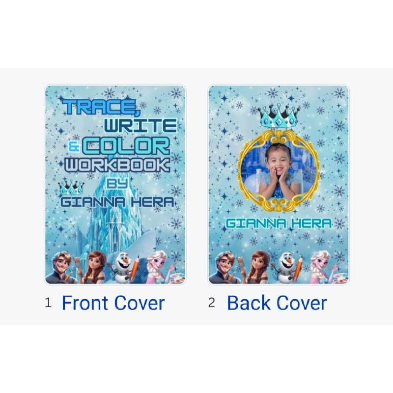 Disney Frozen Theme Tracing Workbook Laminated for Kids (Personalized ...