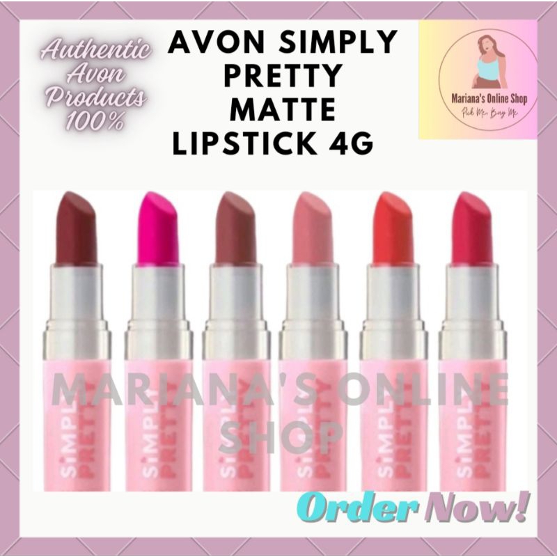 AVON SIMPLY PRETTY MATTE LIPTICK 4g | Shopee Philippines