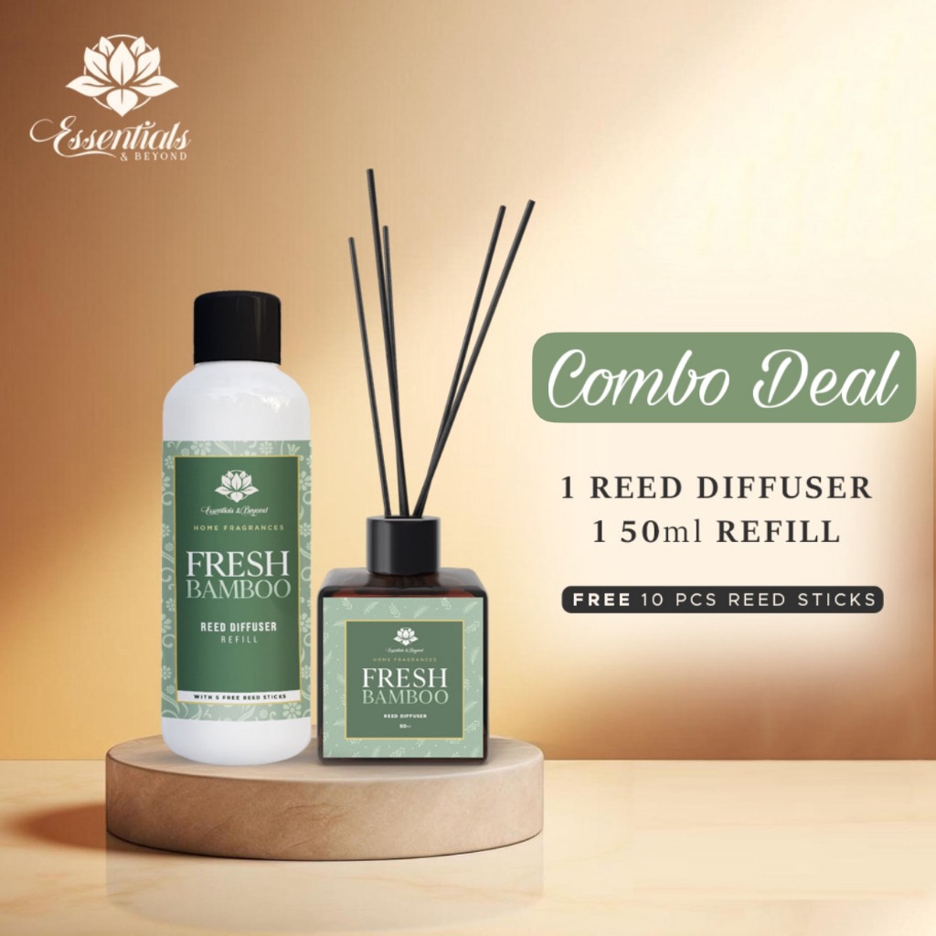 Essentials Combo Deal- Reed Diffuser & Refill with FREE 10pcs Reed ...