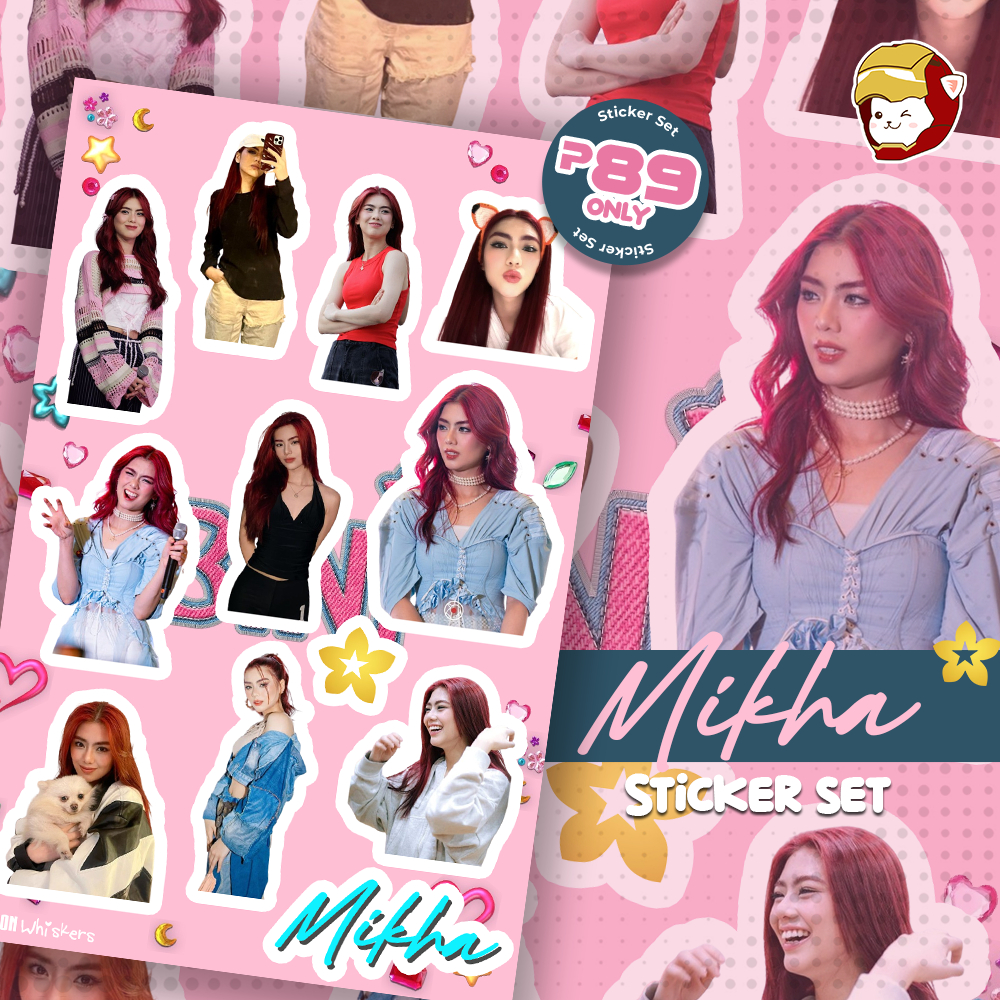 Bini Mikha | Glitter Vinyl Stickers | Shopee Philippines