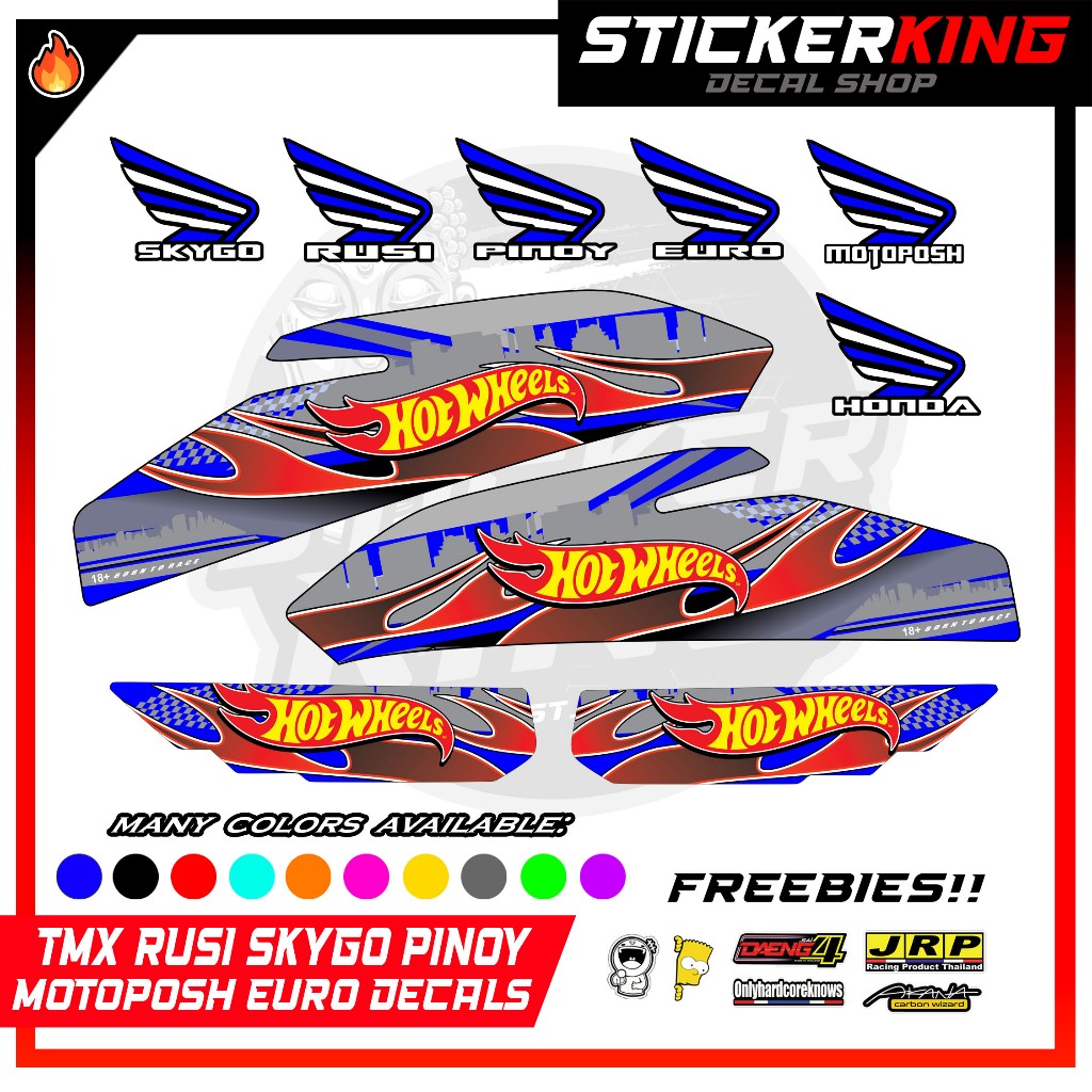 TMX / EURO / PINOY / RUSI / SKYGO / MOTOPOSH HOTWHEELS PANTRA DECALS ...