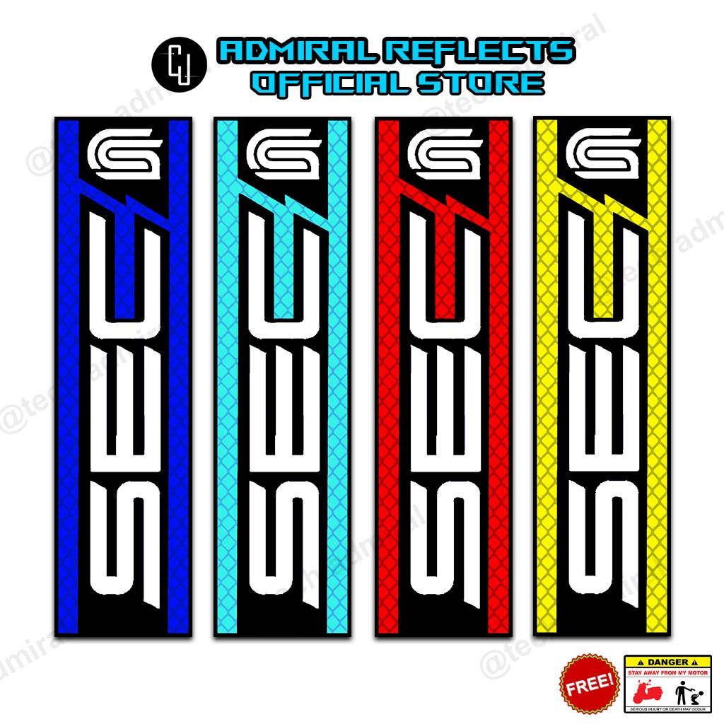 Alloy Top Box Sticker Waterproof SEC Sharp Edition (REFLECTORIZED ...