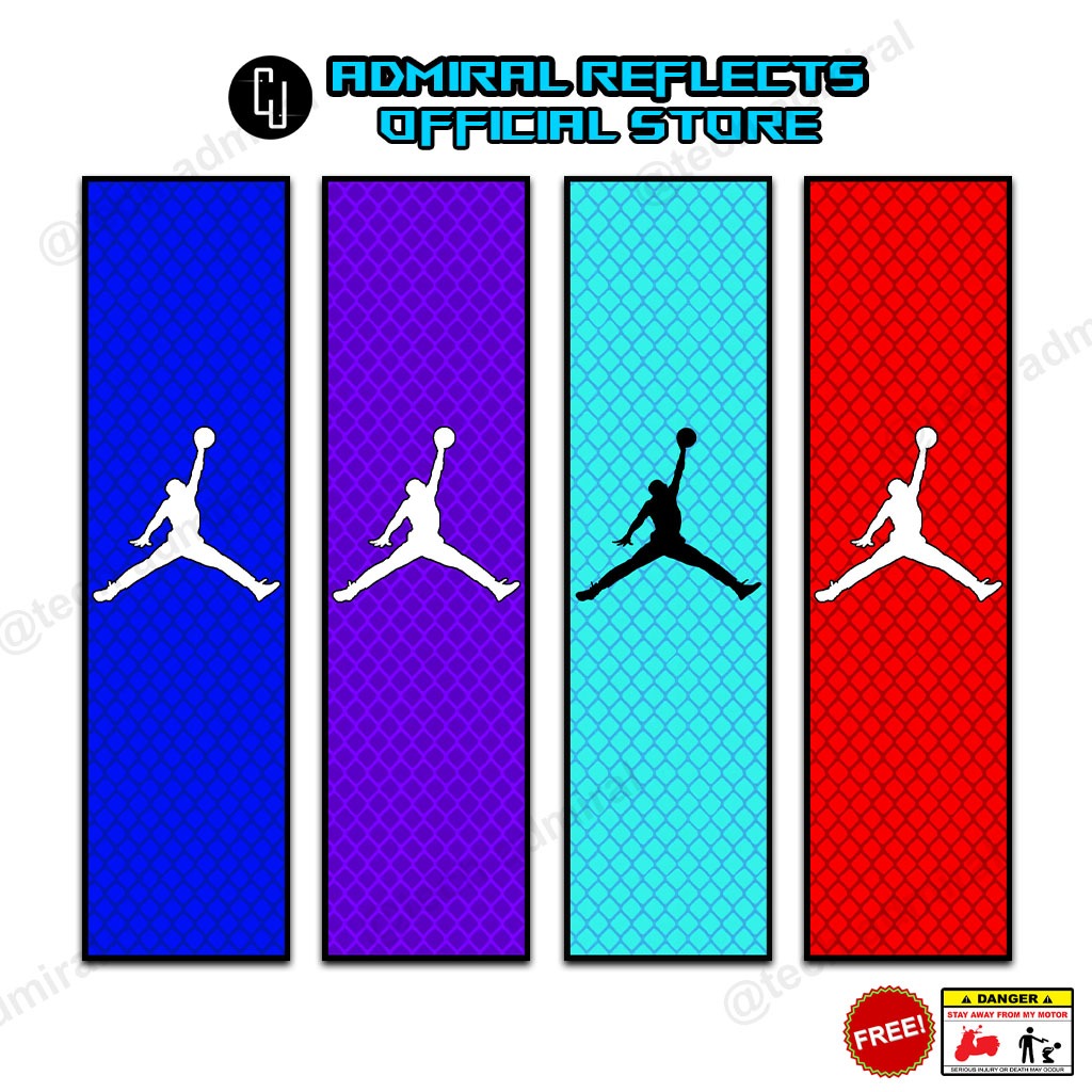 Alloy Top Box Sticker Waterproof Jordan (REFLECTORIZED) | Shopee ...