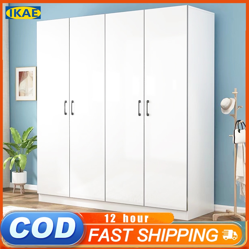 IKAE Wood Wardrobe Cabinet Plastic Wardrobe Storage Clothes Wooden ...