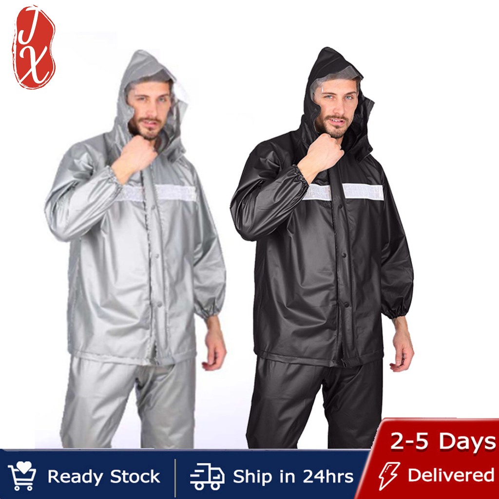 Rubberized Titanium Motorcycle raincoat adult Terno freesize makapal ...