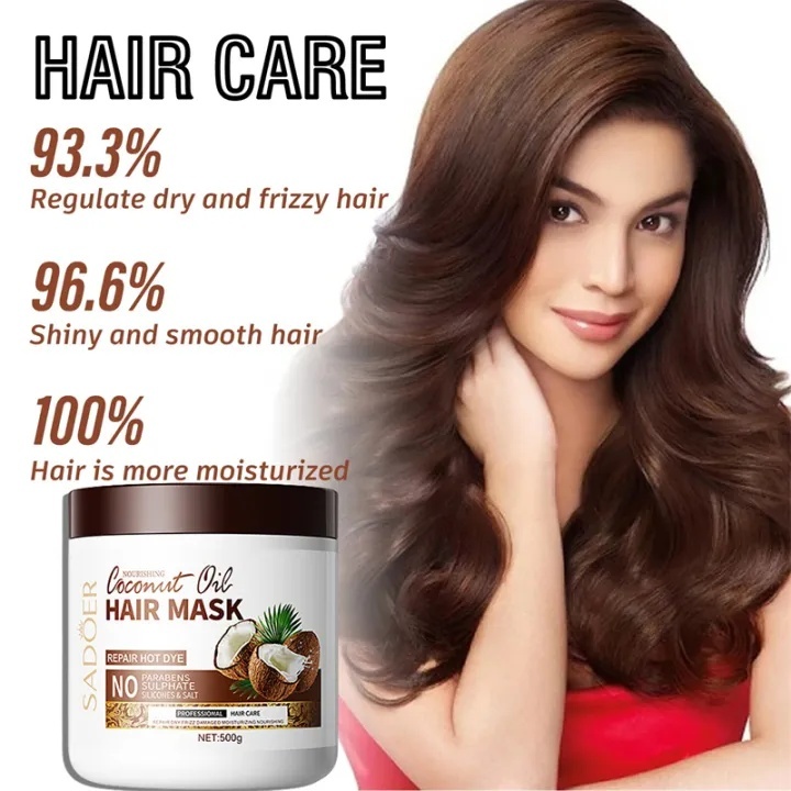 SADOER Coconut Hair Mask: Nourishing Creamsilk Conditioner and Treatment for Rebonded Hair 500g ...