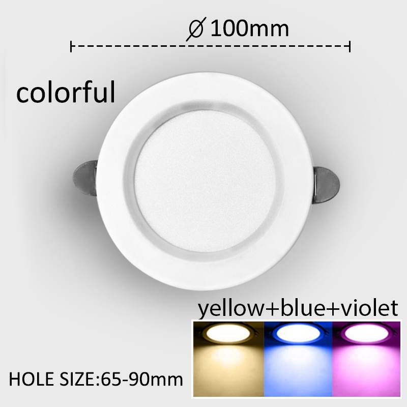 Tri color Pin light LED Ceiling light Recessed Downlight Dimmable ...
