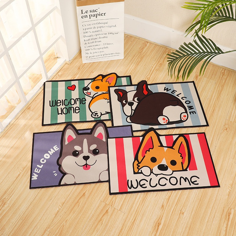 Printed Cute Design Welcome Doormat Entrance Hallway Rectangle Printed ...