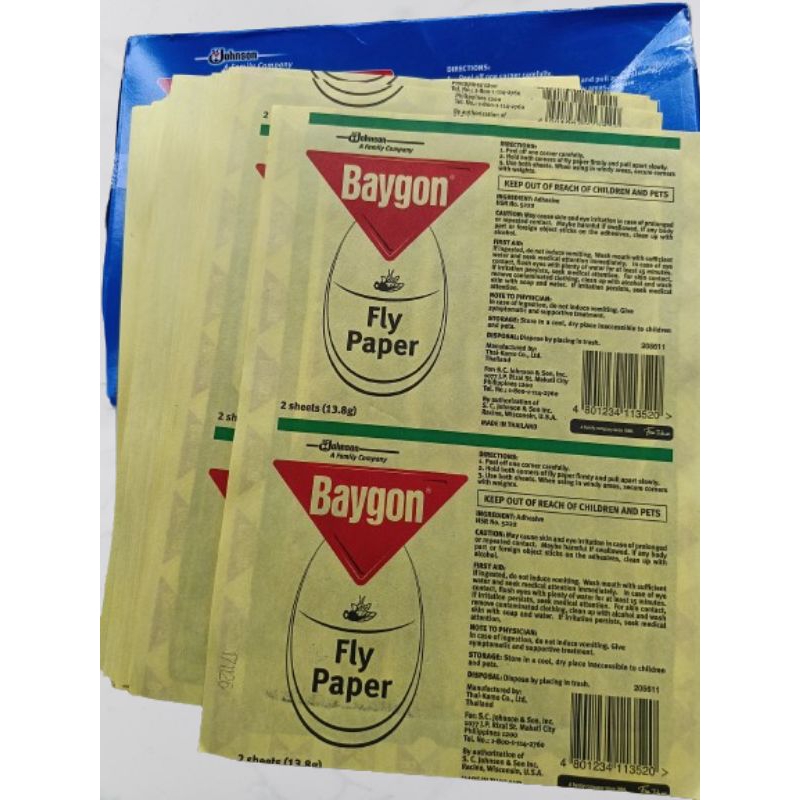 BAYGON FLY PAPER 2 SHEETS 13.8g | Shopee Philippines