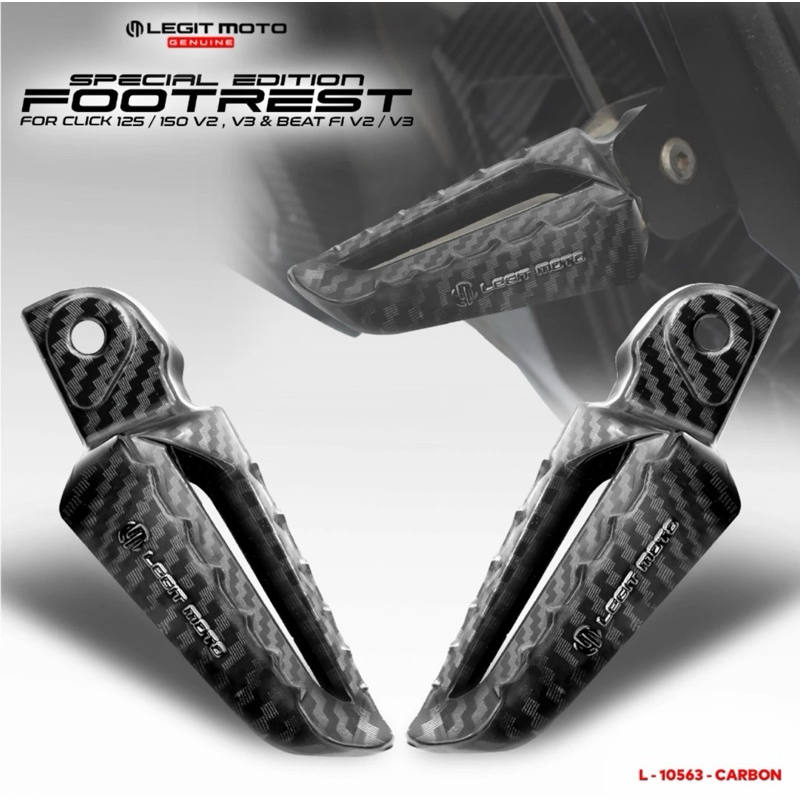 FOOTREST HONDA CLICK 125/ 150 v2 and v3 (SILVER, FORGED and CARBON ...