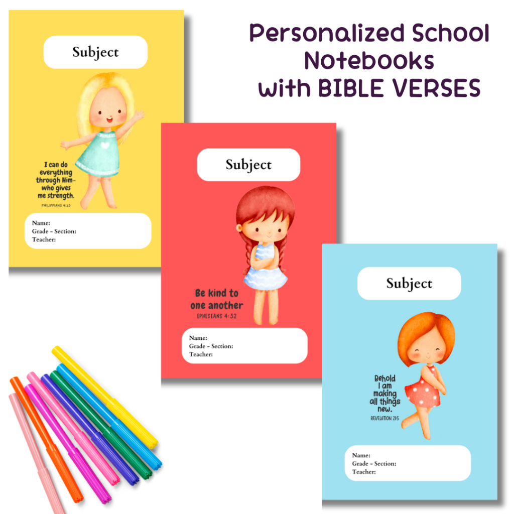 Personalized Writing Notebook For Kids With Name Subjects School 60 ...