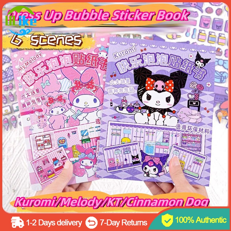 Sanrio quiet book Cute bubble sticker book girls three-dimensional ...