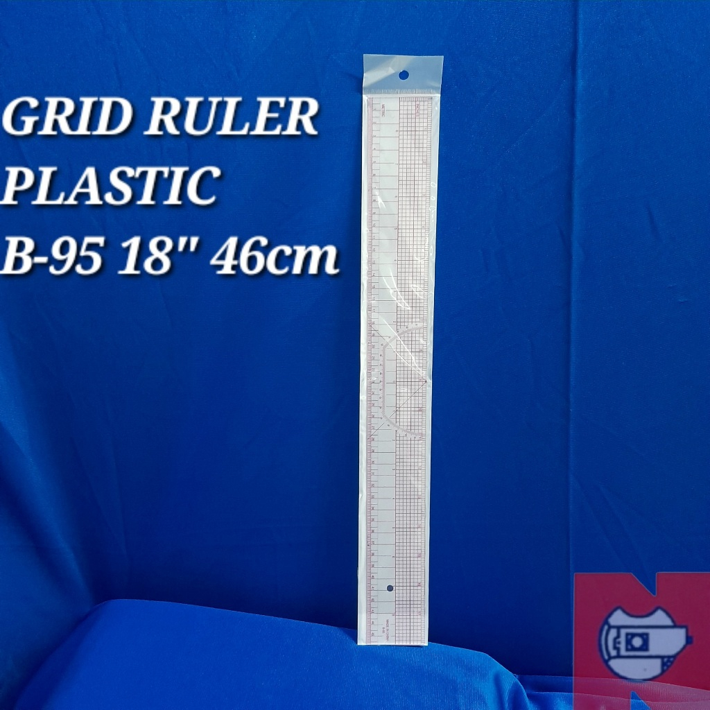 GRID RULER CROWN PLASTIC B-95 18" 46cm | Shopee Philippines
