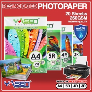 Resin Coated Photo Paper 3R 4R A4 260GSM RC Photopaper (20 Sheets ...