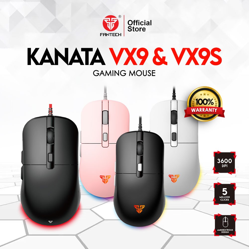 Fantech VX9S Kanata S Wired Gaming Mouse RGB Programmable & 6 Macro ...