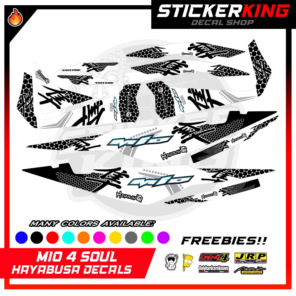MIO 4 SOUL HAYABUSA DECALS WITH FREEBIES | Shopee Philippines