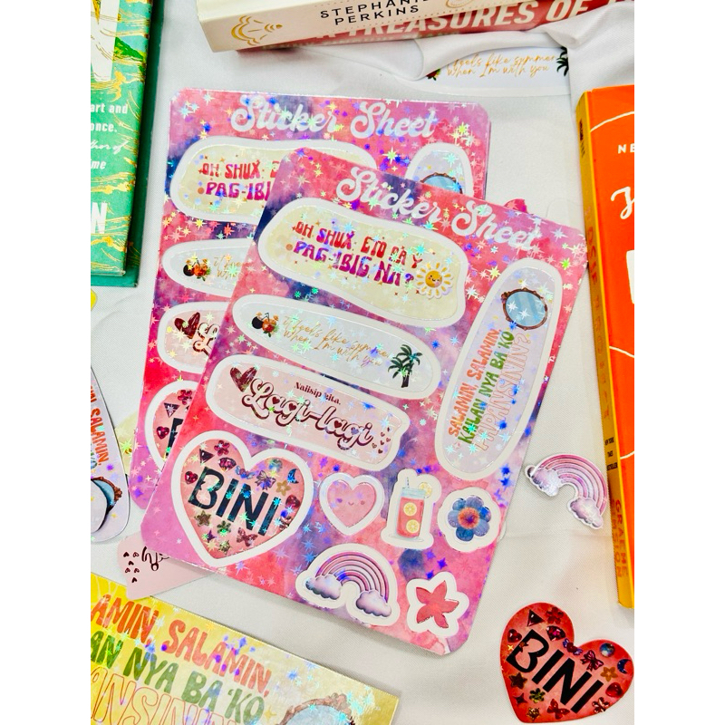 BINI STICKER SHEET SPARKLING STARS LAMINATED | Shopee Philippines