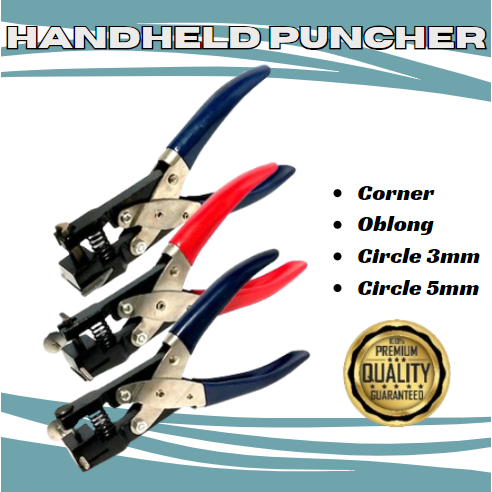 Handheld ID Puncher Metal Body Single Puncher (Oblong / Circle / Corner ...