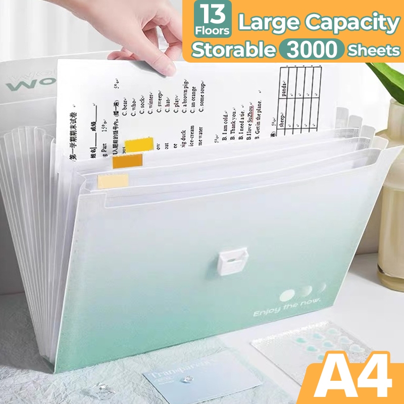 A4 Paper Folder Organizer Document Storage Hand Large Capacity Folder ...