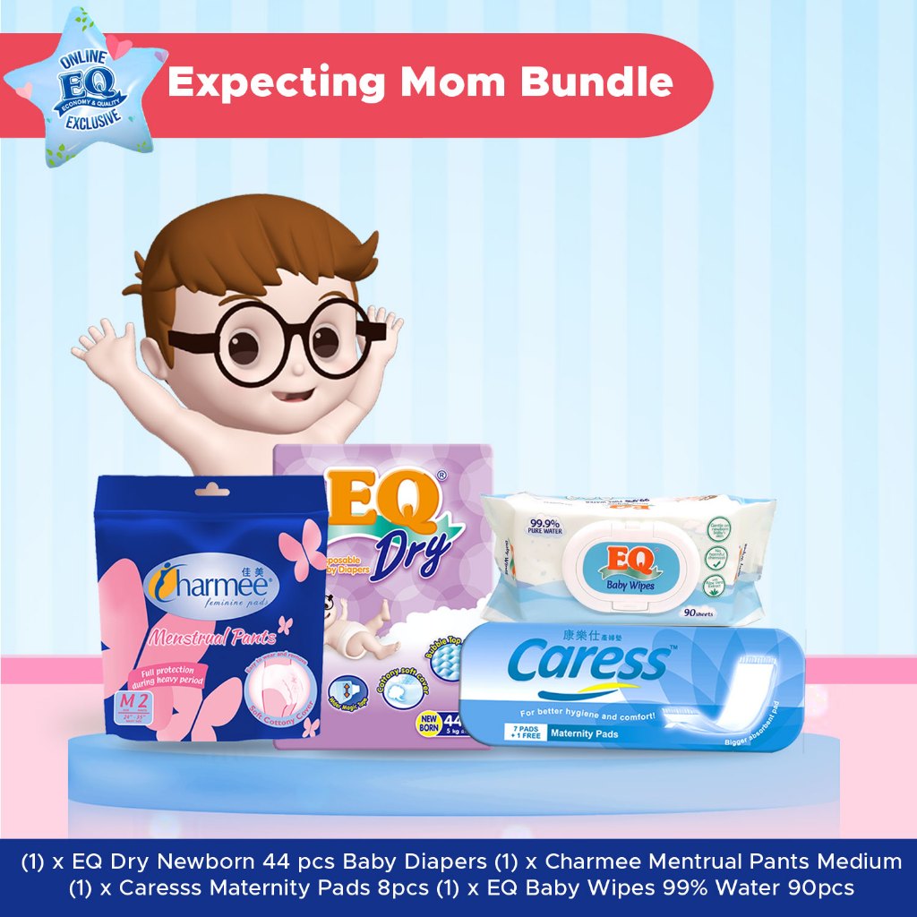 [Online Exclusive] Expecting Mom Bundle 1 + EQ Baby Wipes 99% Pure Water | Shopee Philippines
