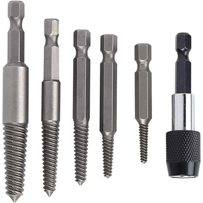 5PCS Screw Extractor Center Drill Bits Guide Set Broken Damaged Bolt ...