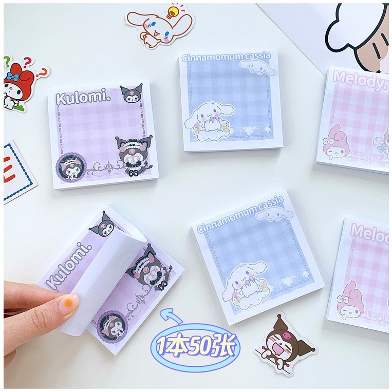 Sanrio Sticky Notes 50 Sheets/set Kuromi / My Melody / Cinnamoroll - N ...