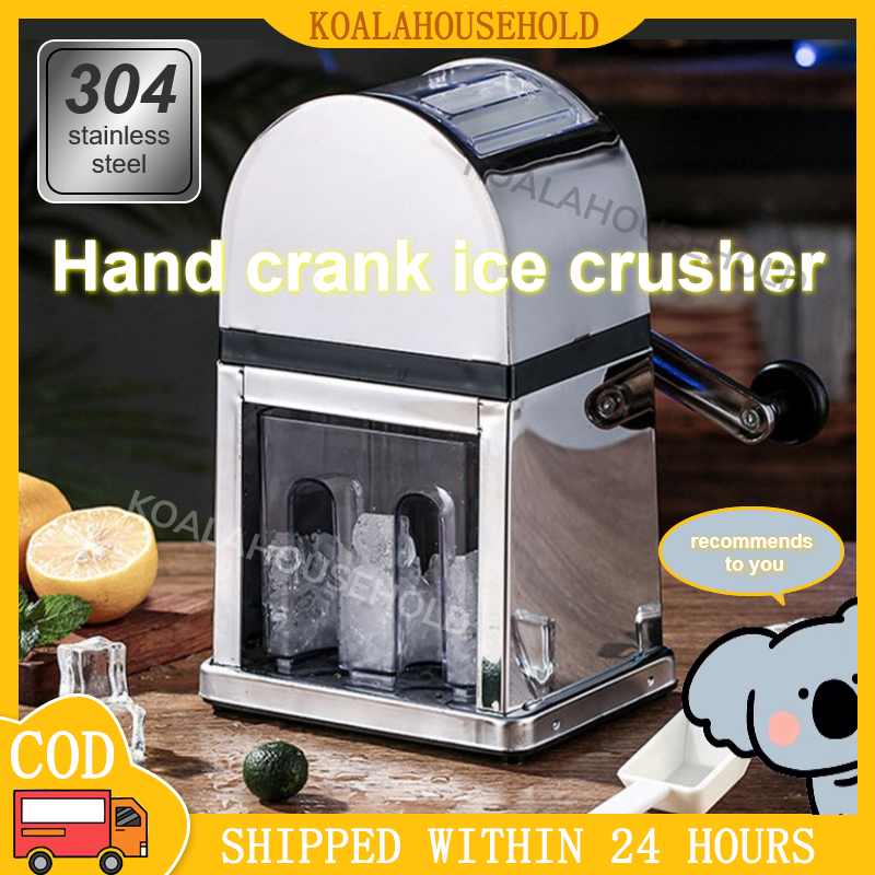 Hand Crank Ice Crusher Stainless Portable Manual Ice Maker Manual Ice ...