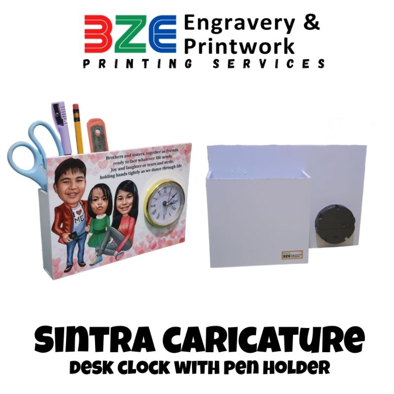 3ZE Sintra Photo Desk Clock with Pen Organizer | Shopee Philippines