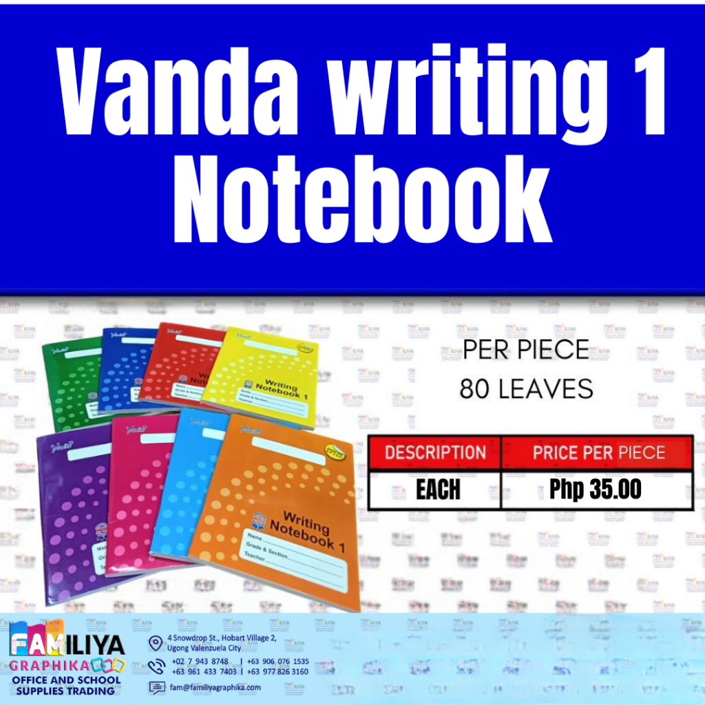 VANDA WRITING 1 NOTEBOOK (EACH) | Shopee Philippines
