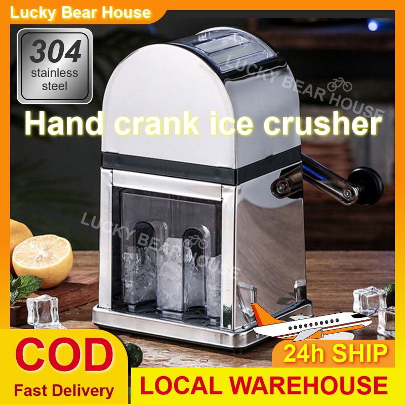 Portable Ice Maker Hand Crank Stainless Manual Ice Crusher Ice Crasher ...