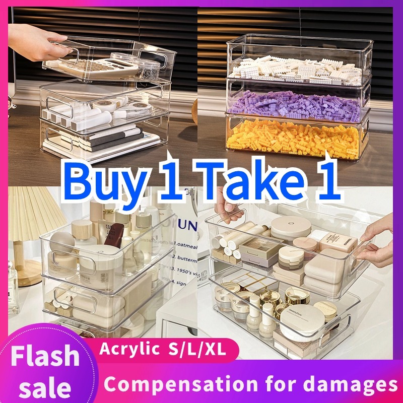 Acrylic Cosmetic Storage Box Stackable Drawer Acrylic Makeup Storage ...