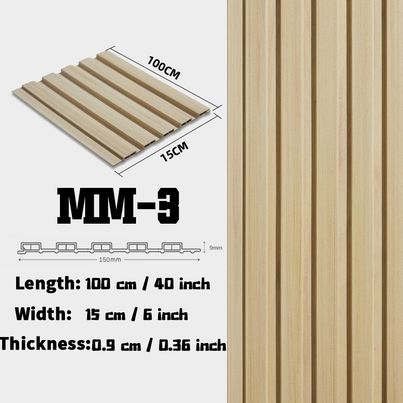 【ISLAND】Solid Wood Wall Panels WPC Fluted Panels Fluted Wallpaper for ...