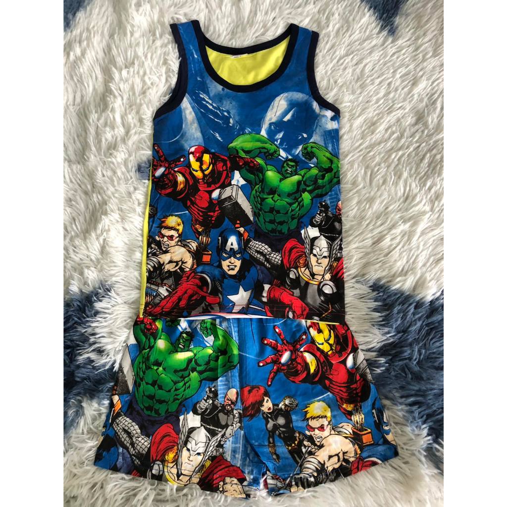 ZEN BOY TERNO CARTOON PATTERNS IN VARIOUS COLORS[SANDO AND SHORTS]BOY ...