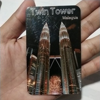International Tourist Attraction Design Rubber Ref Magnet - (Twin Tower ...