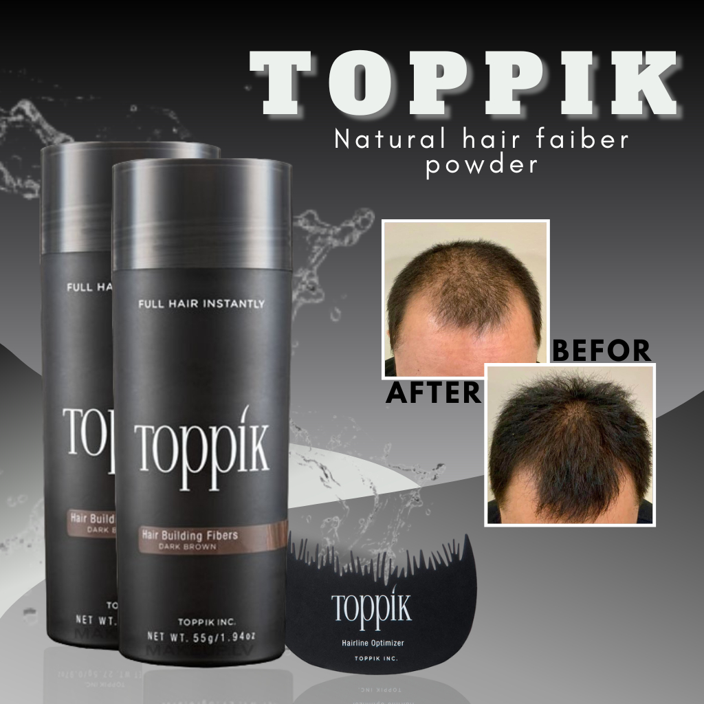 Toppik Hair Fiber Black with Hairline Comb Spray Applicator Set ...
