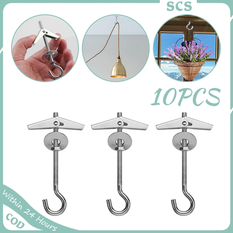 Ceiling Hooks 10pcs Wall Fixing Ceiling Hooks Hanging Planters Hooks ...